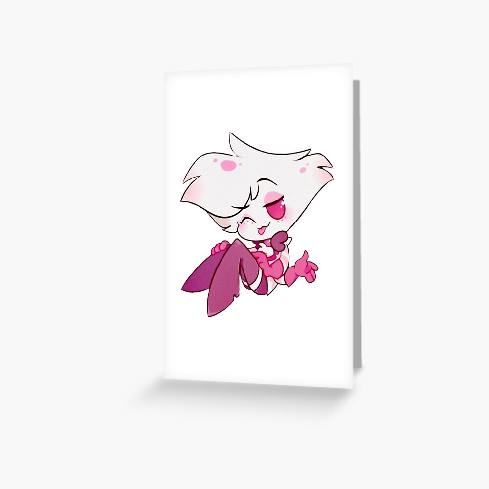 "Chibi Angel Dust Hazbin Hotel " Greeting Card by VALENT1N0 | Redbubble