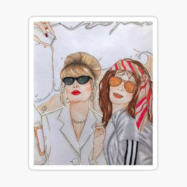 "Ab Fab - Original Pencil Artwork" Sticker for Sale by graceowenart ...