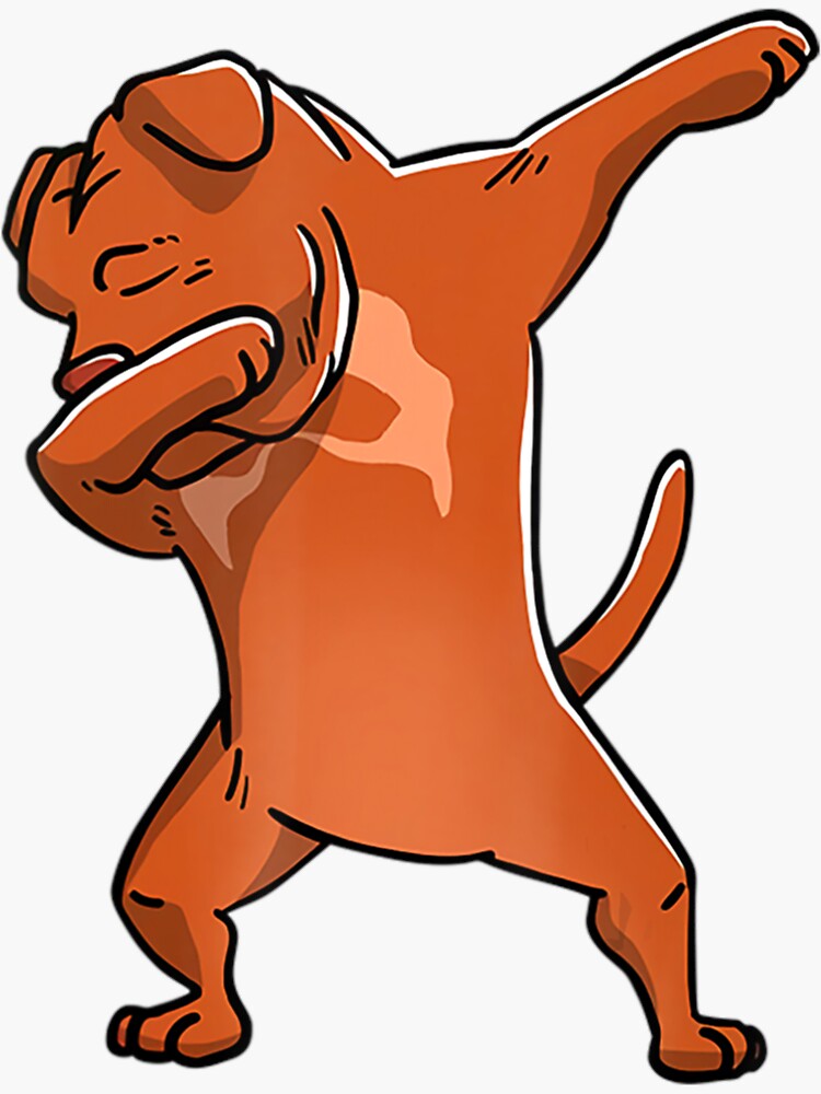 "Dabbing Dogue De Bordeaux Dog Dab Dance" Sticker for Sale by HoHigo ...