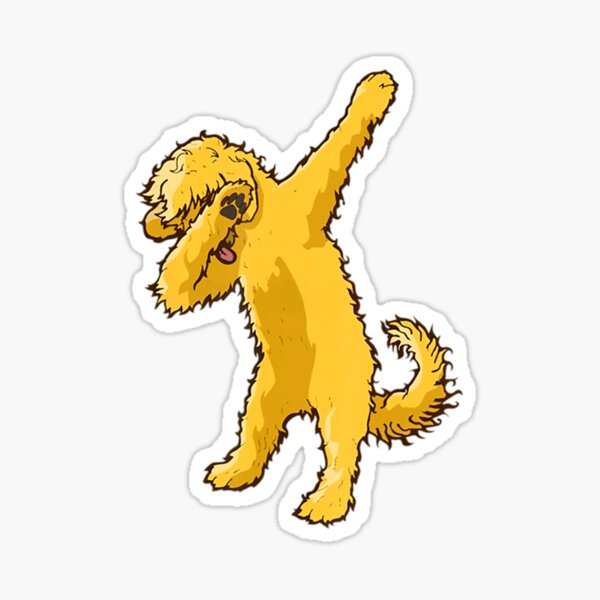 "Dabbing Goldendoodle Dog Dab Dance" Sticker for Sale by HoHigo | Redbubble