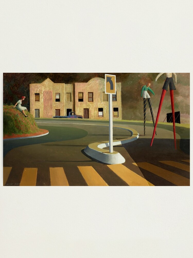 Lámina fotográfica «Jeffrey Smart - The Stilt Race (1960). Óleo sobre ...