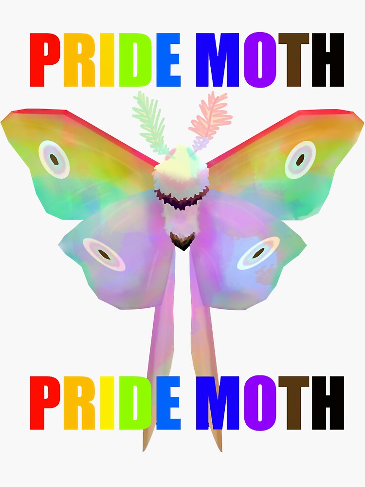 "PRIDE MOTH PRIDE MOTH" Sticker for Sale by TabithaKovacek | Redbubble