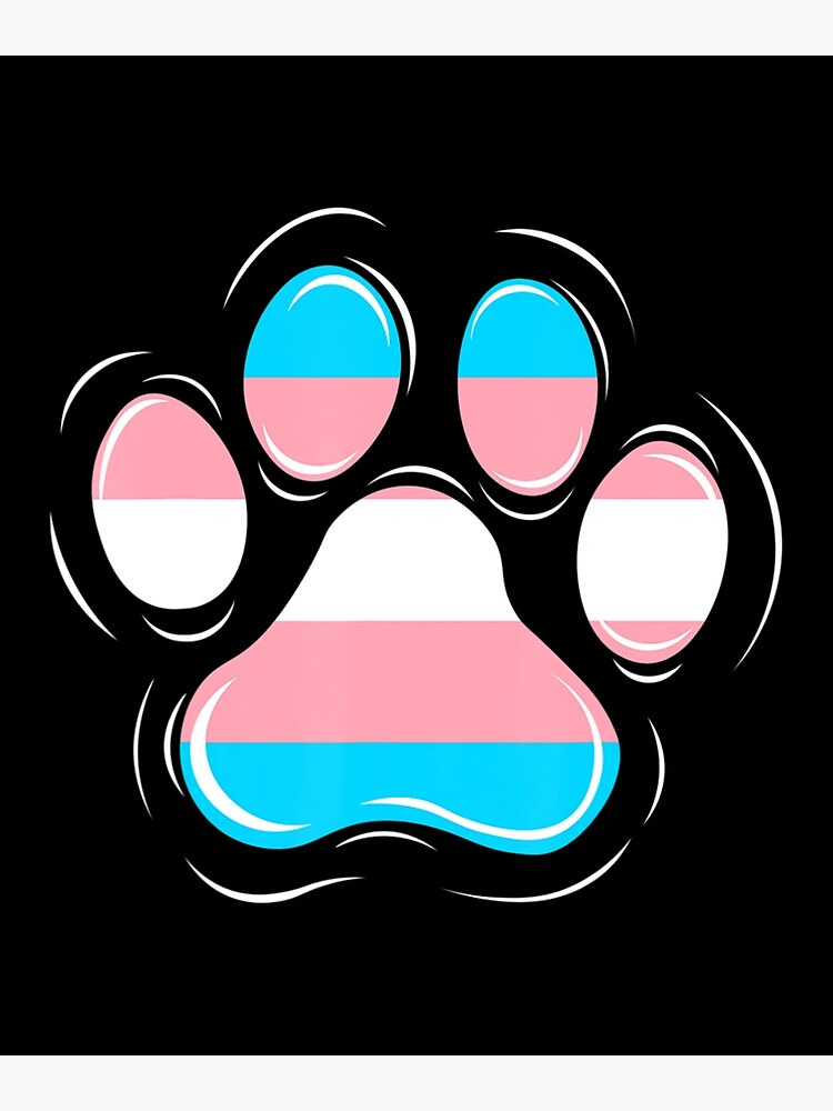 "Dog Paw Lgbtq Pride Ally Transgender Flag Gay Pride Month" Poster for ...