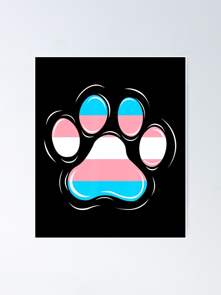 "Dog Paw Lgbtq Pride Ally Transgender Flag Gay Pride Month" Poster for ...