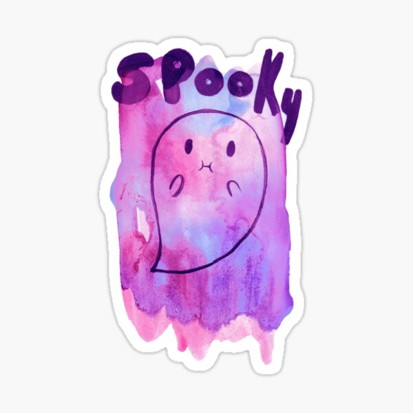 "Spooky Purple Watercolor Ghost" Sticker for Sale by SaradaBoru | Redbubble
