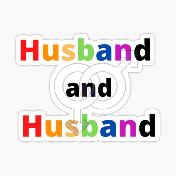 "Husband and Husband" Sticker for Sale by Roseliya | Redbubble