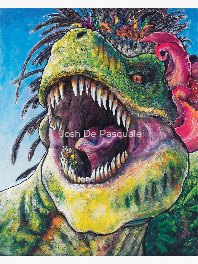 "Tyrannosaurus rex / T-Rex art in acrylic by Josh De Pasquale" Poster ...