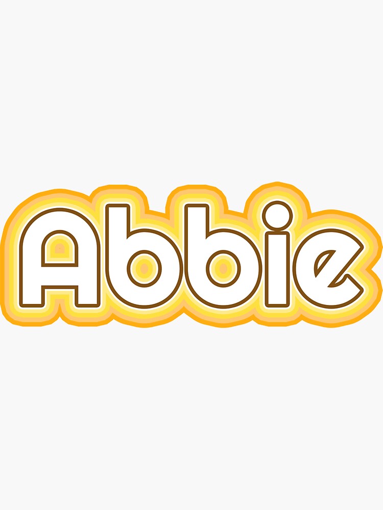 "Abbie Golden Glow Name" Sticker by inknames | Redbubble
