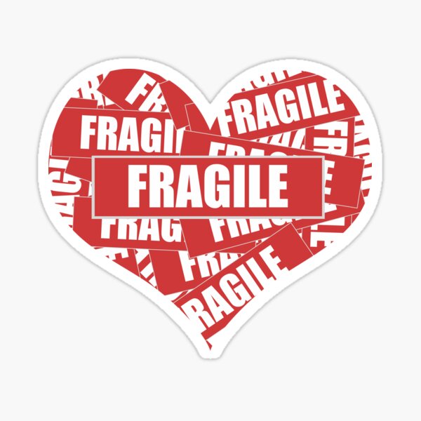 "fragile heart " Sticker for Sale by venus-ian | Redbubble