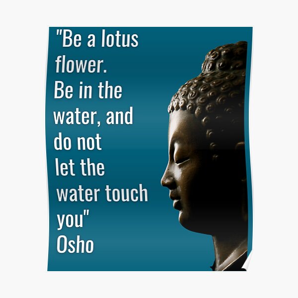 "Osho - Be a lotus flower " Poster for Sale by AprilFabrica | Redbubble