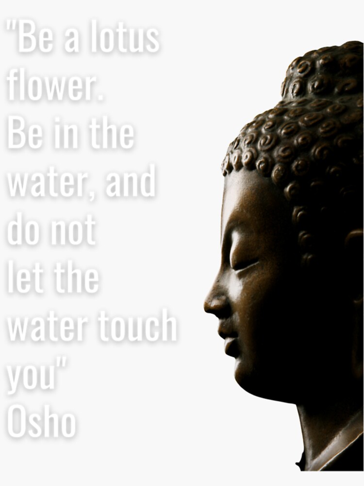 "Osho - Be a lotus flower " Sticker for Sale by AprilFabrica | Redbubble