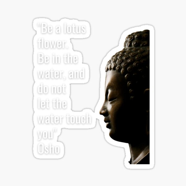 "Osho - Be a lotus flower " Sticker for Sale by AprilFabrica | Redbubble
