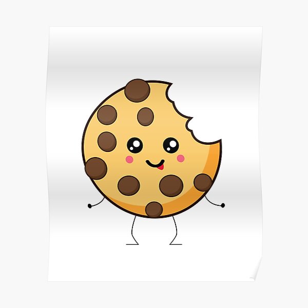 "Funny Kawaii Cookie" Poster for Sale by FruiToon | Redbubble