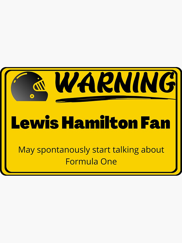 "Warning Hamilton Fan" Sticker for Sale by VaskDsgn | Redbubble