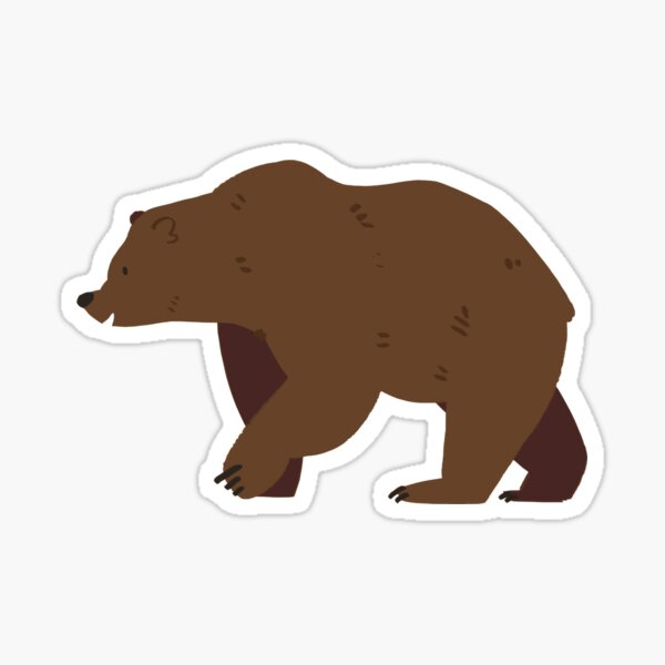 "Brown Bear" Sticker by cthorn | Redbubble