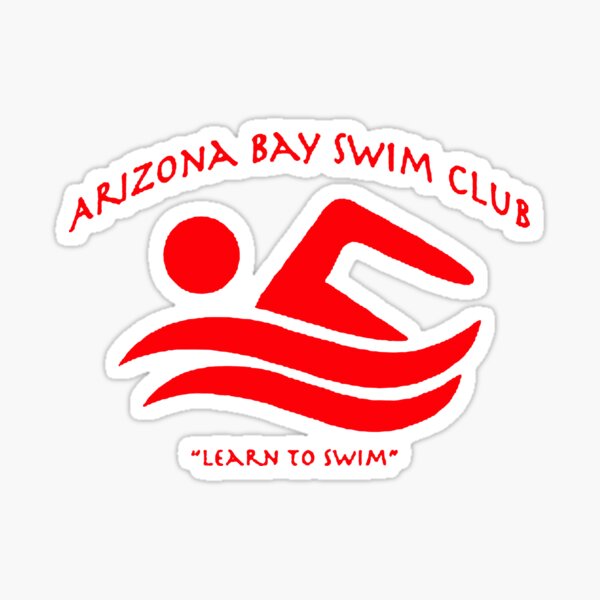 "Red Swim Club Bay Arizona" Sticker for Sale by balisteryz99 | Redbubble