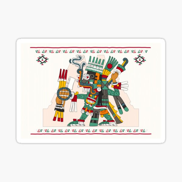 "Tlaloc - Codex Borgia Aztec Jigsaw" Sticker for Sale by Aztectees ...