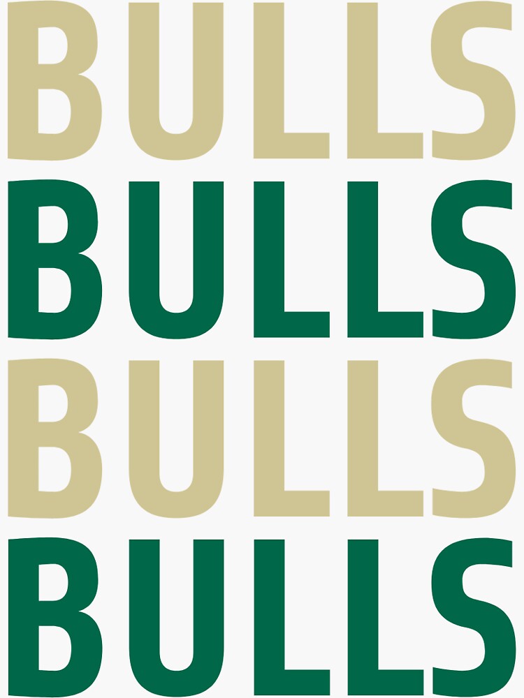"USF Bulls word art" Sticker for Sale by bariry | Redbubble