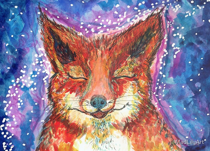 "Zen Fox Star" by MadLilyArt | Redbubble