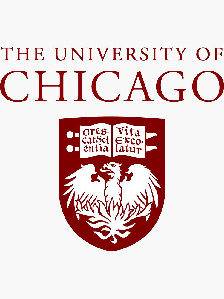 "The University of Chicago" Sticker by Darazshop | Redbubble