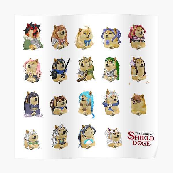 "The Rising of the Shield Doge / Doge Hero (set)" Poster for Sale by ...