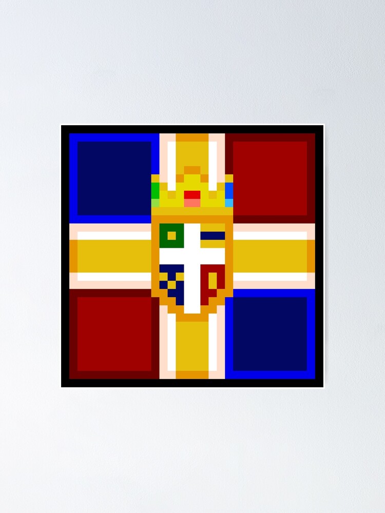 "Kalmar Federation Pixelated Centered Flag" Poster by TheSerav | Redbubble