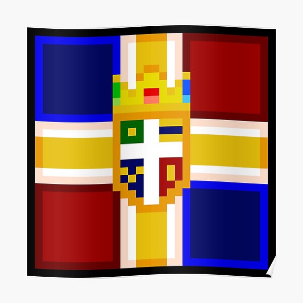 "Kalmar Federation Pixelated Centered Flag" Poster by TheSerav | Redbubble