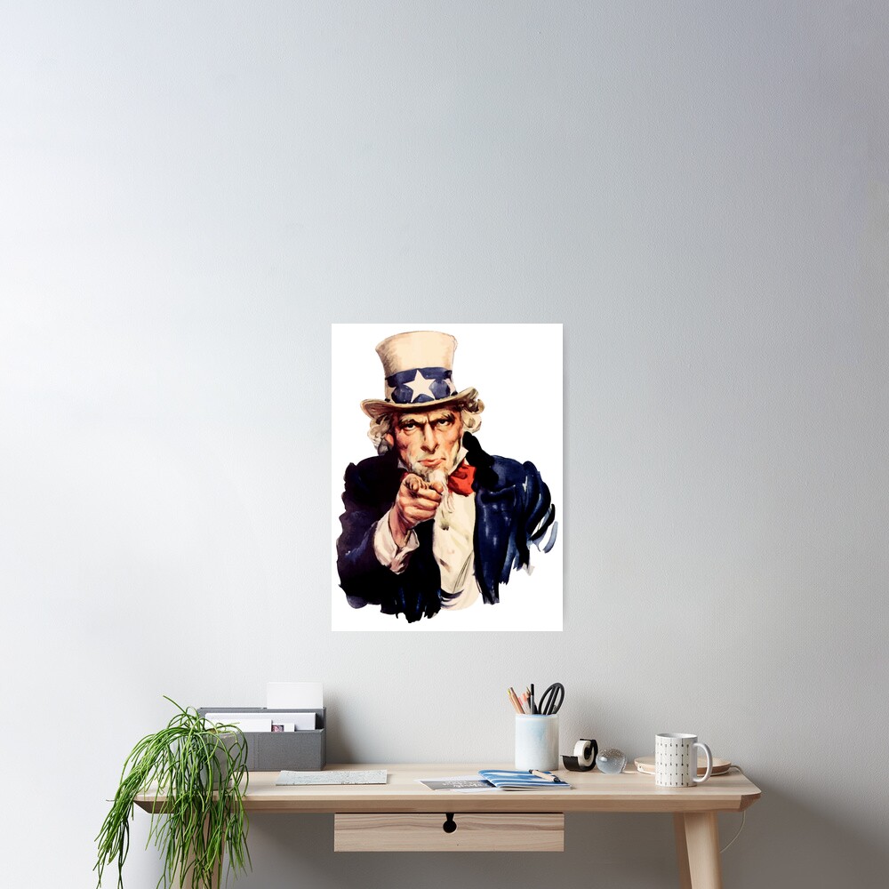 "Uncle Sam Pointing Finger Vector" Poster for Sale by taiche | Redbubble