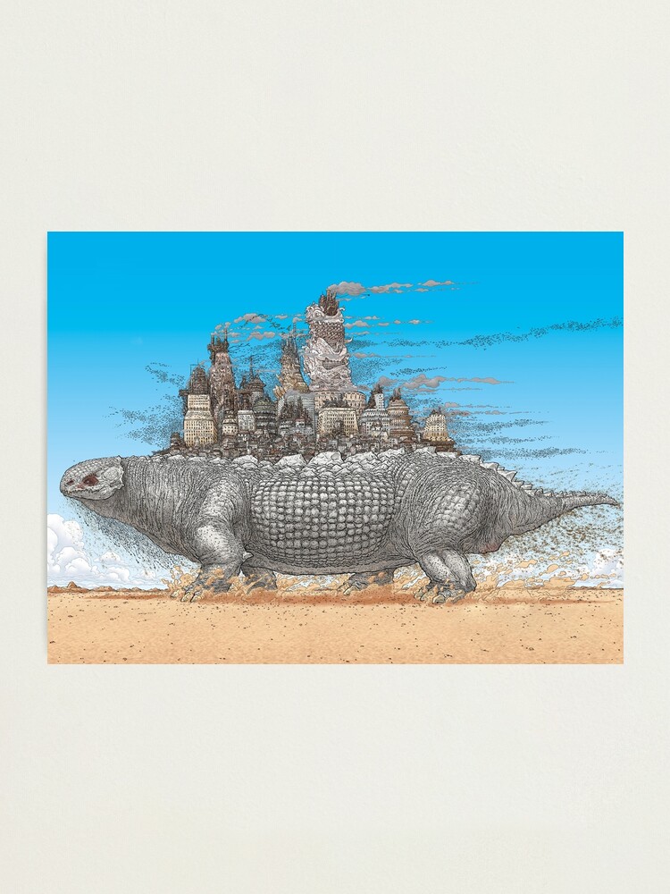 Lámina fotográfica «vaquero shaolin, monje shaolin, lagarto, lagarto ...