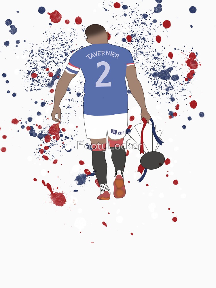 "Rangers Fan Art WorkRangers Captain, James Tavernier, No 2, " T-shirt ...
