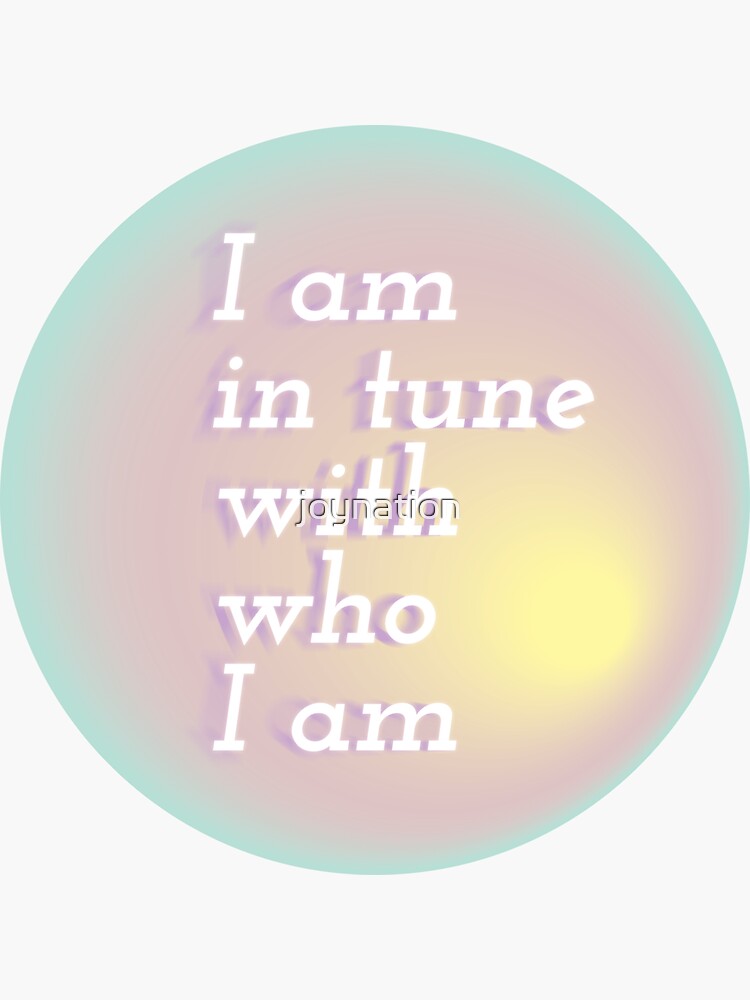 "I am in tune with who I am - positive affirmation pastel gradient ...