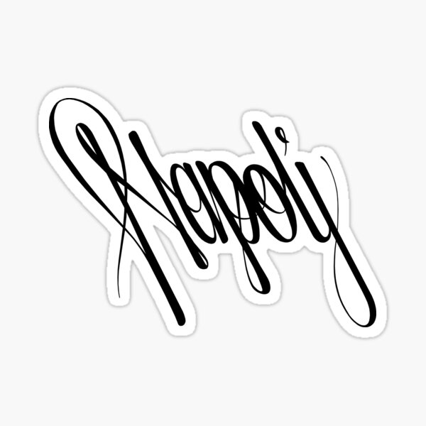 "Napoli - Naples, Italy Black on White hand script writing design ...