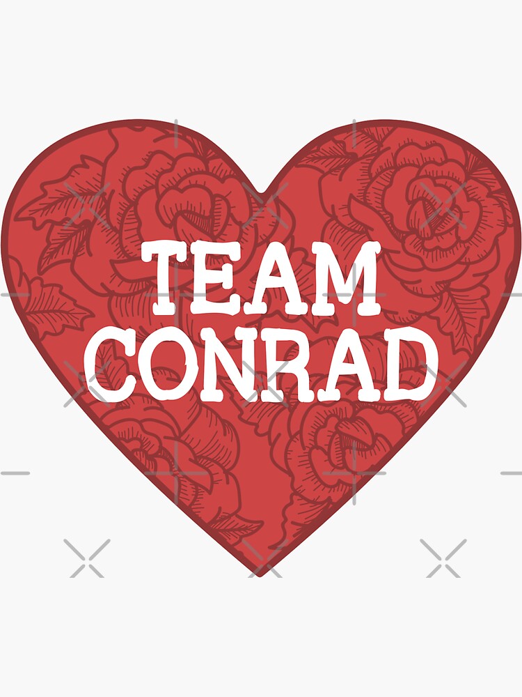 "This girl is team conrad in a cute heart shape" Sticker for Sale by ...