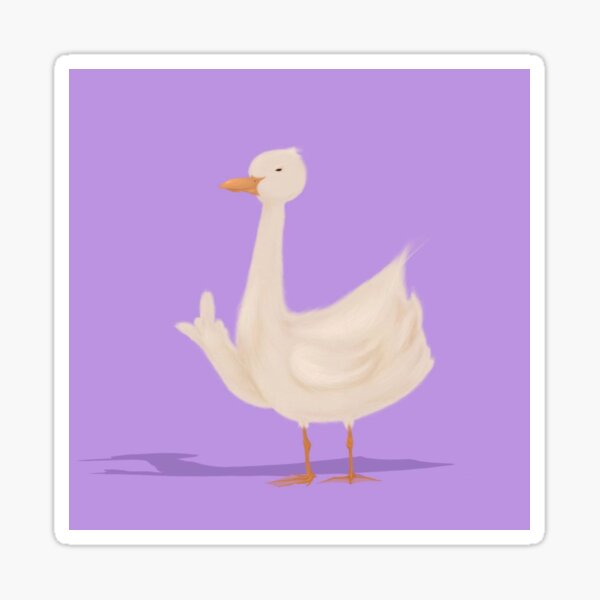 "cute impudent goose" Sticker for Sale by smetanaqw | Redbubble