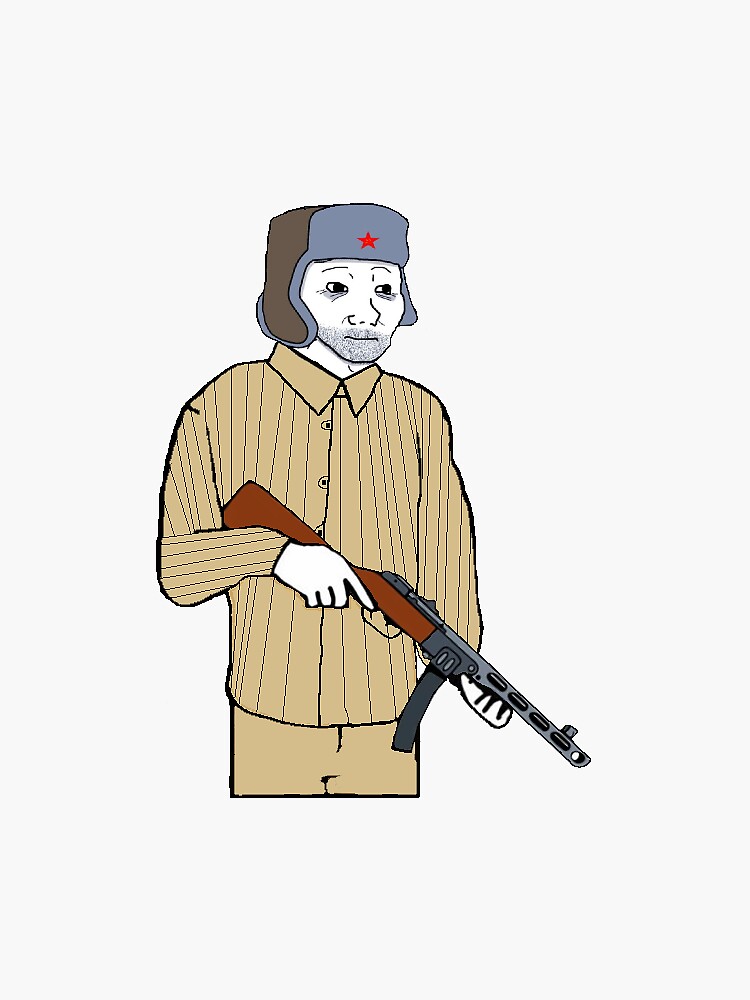 Pegatina «Wojak soviético de la Segunda Guerra Mundial» de RuskiMark ...