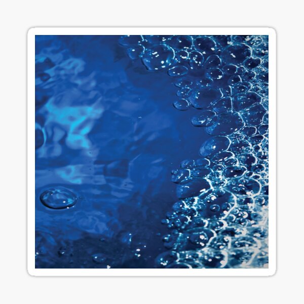 "Bubbles Turquoise Blue Ocean Shore Wave" Sticker for Sale by ...