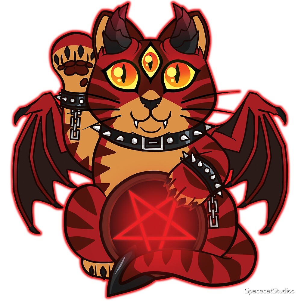 "Maneki-Neko: Demon" by SpacecatStudios | Redbubble