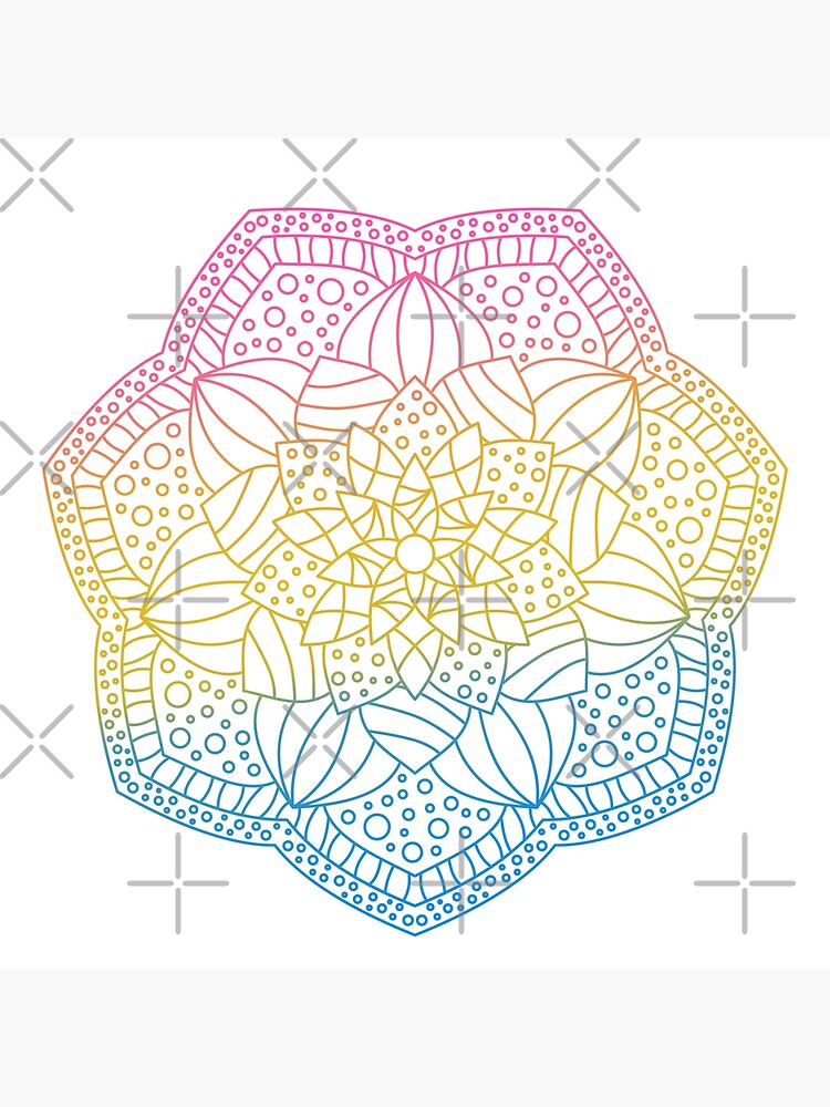 "Mandala Subtle Abstract Pan Pride Flag Yellow Lotus" Poster for Sale ...