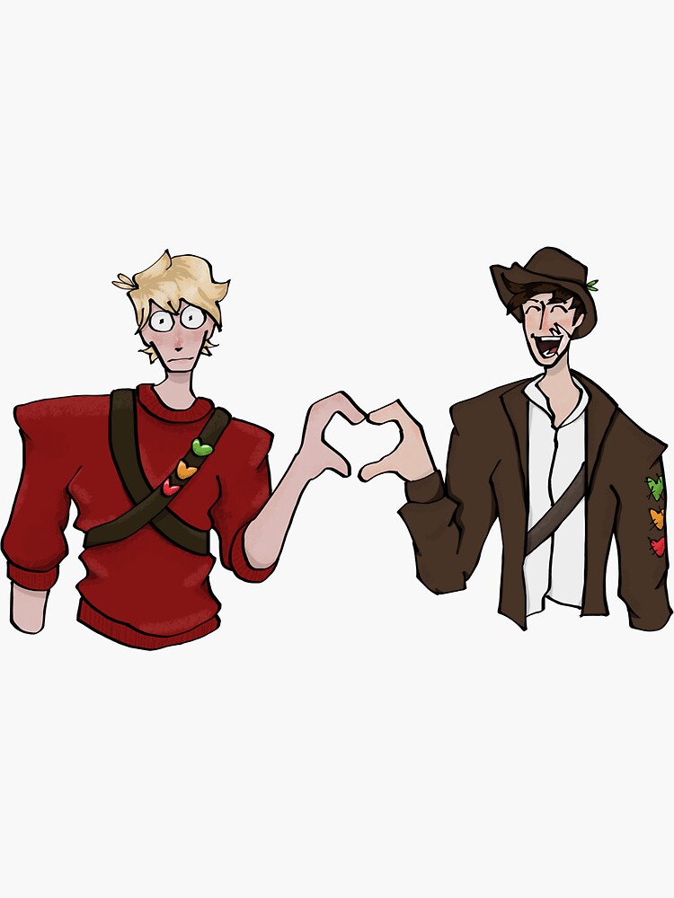 "Double Life Grian and Scar" Sticker for Sale by soupyath3na | Redbubble