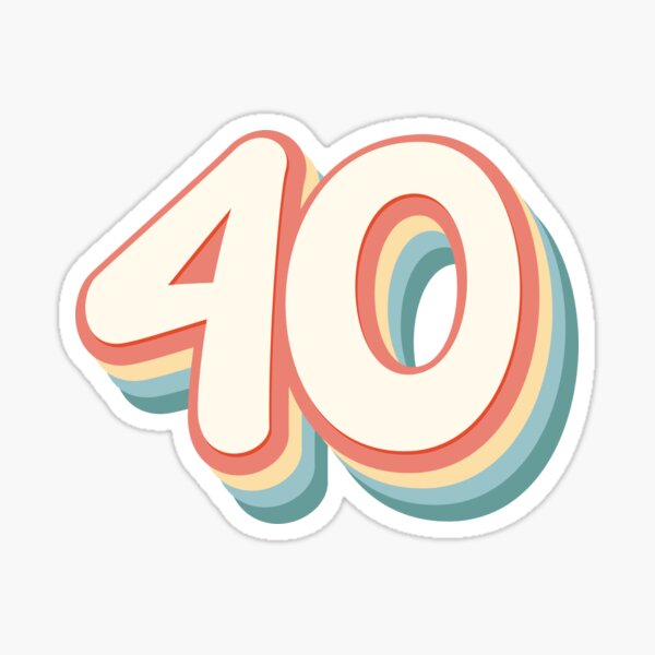"40 number " Sticker for Sale by HanakiArt | Redbubble