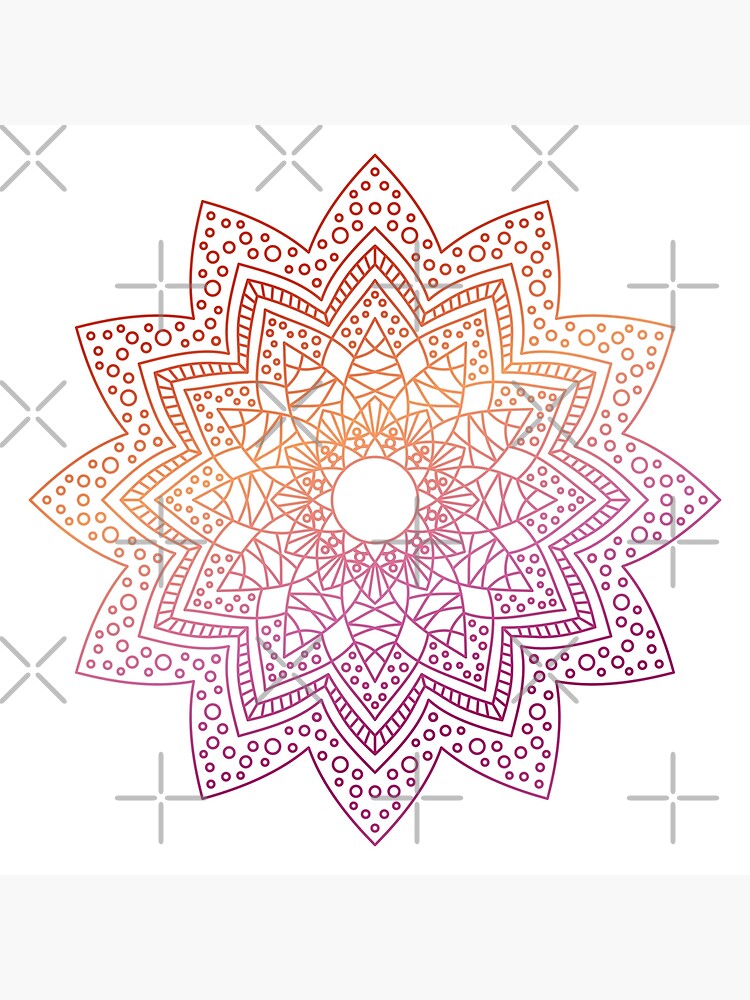 "Mandala Subtle Abstract Lesbian Pride Flag Orange Pink" Poster for ...