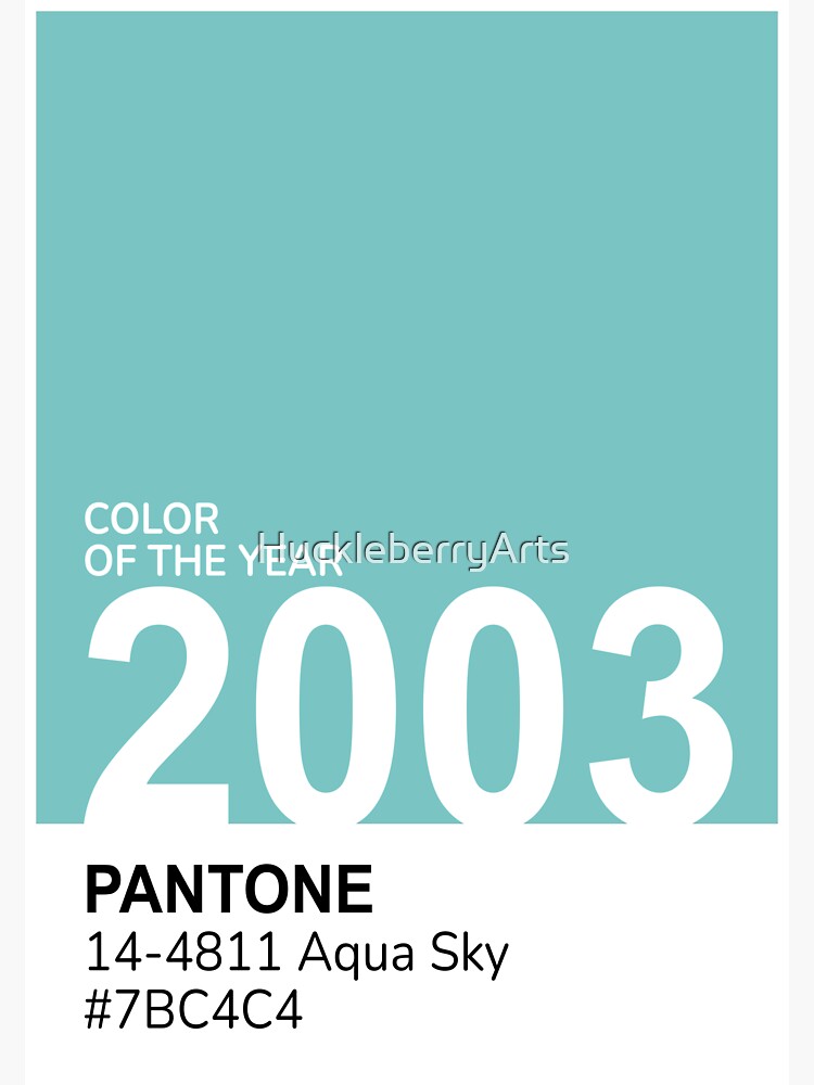 "Color Pantone of the Year 2003" Sticker for Sale by HuckleberryArts ...