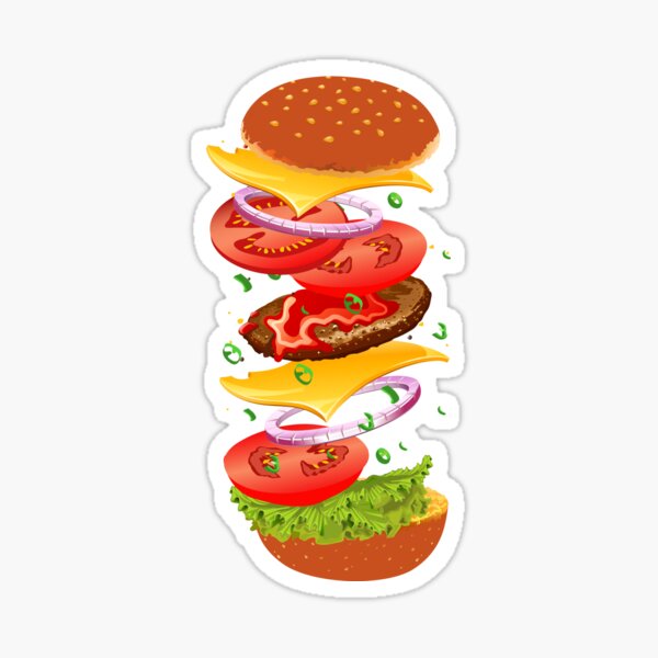 "Cheeseburger" Sticker for Sale by fezztee | Redbubble