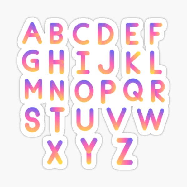 " ABC Letters, Kindergarten Teacher,Alphabet Teacher" Sticker for Sale ...