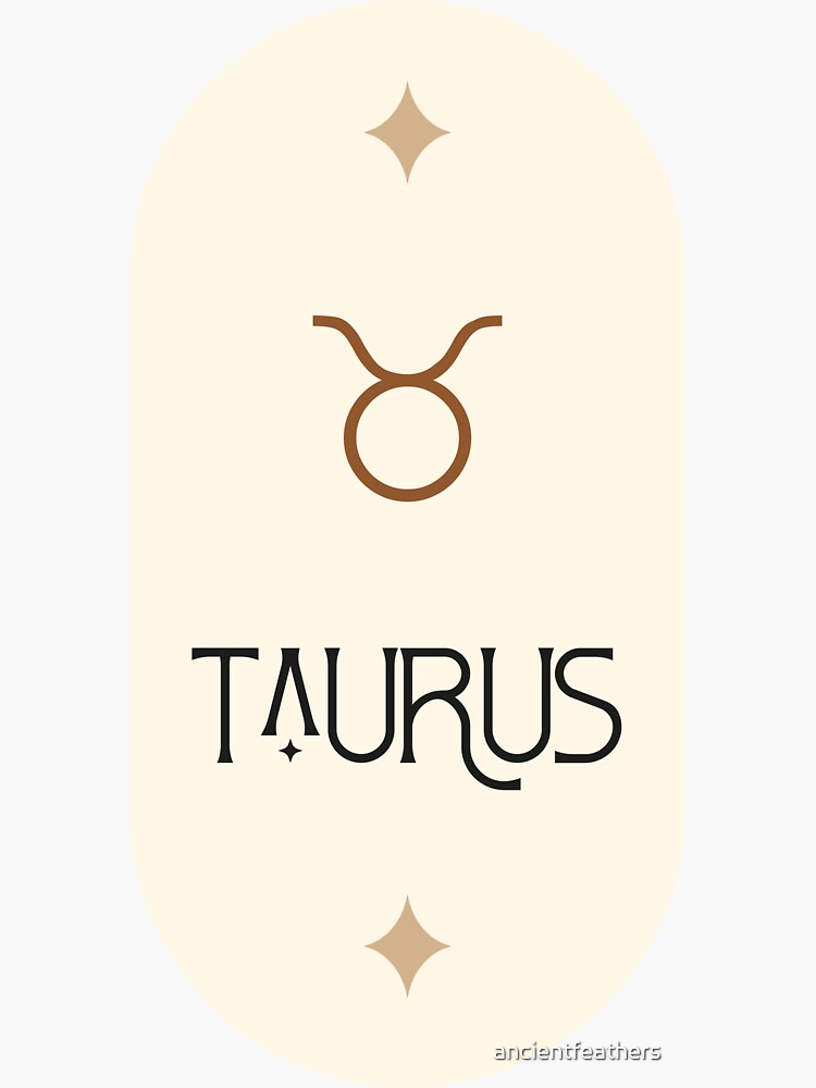"Taurus sticker" Sticker for Sale by ancientfeathers | Redbubble