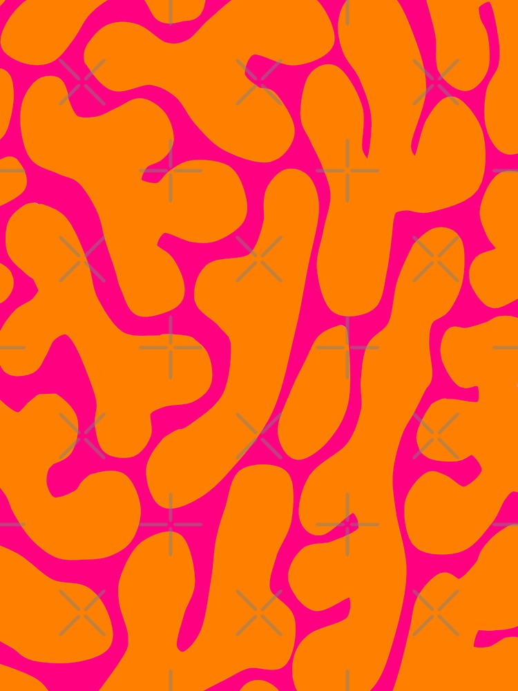 "Preppy Coral Reefs Pattern in Pink and Orange" Sticker for Sale by ...