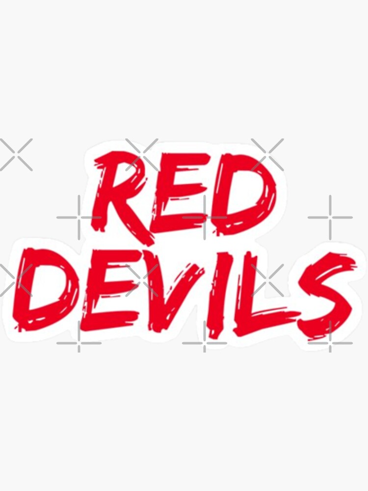 "The Red Devils MUFC Merch and Apparel - " Sticker for Sale by ...
