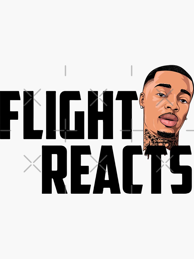 "Flight Reacts with head (Black)" Sticker for Sale by Justbrian | Redbubble