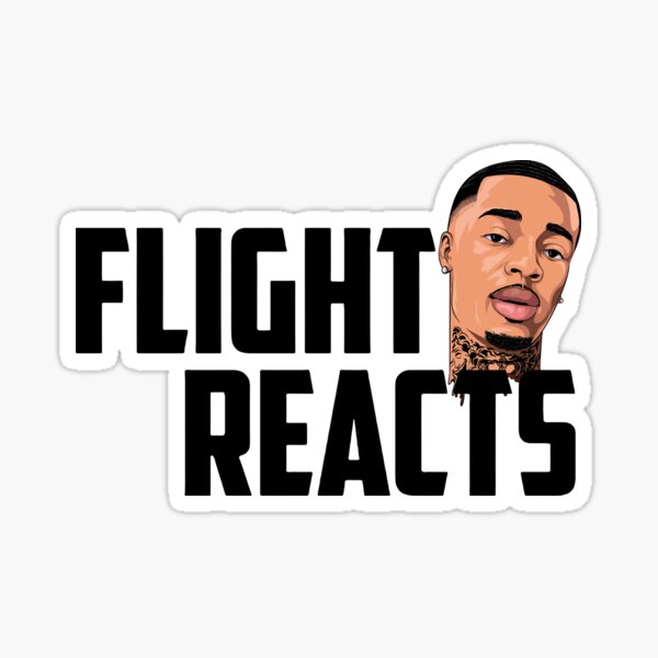 "Flight Reacts with head (Black)" Sticker for Sale by Justbrian | Redbubble