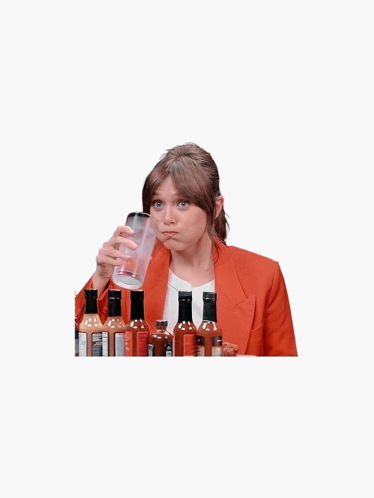 "Hot Ones Lizzie Olsen sticker" Sticker for Sale by lizzieolsenshop ...